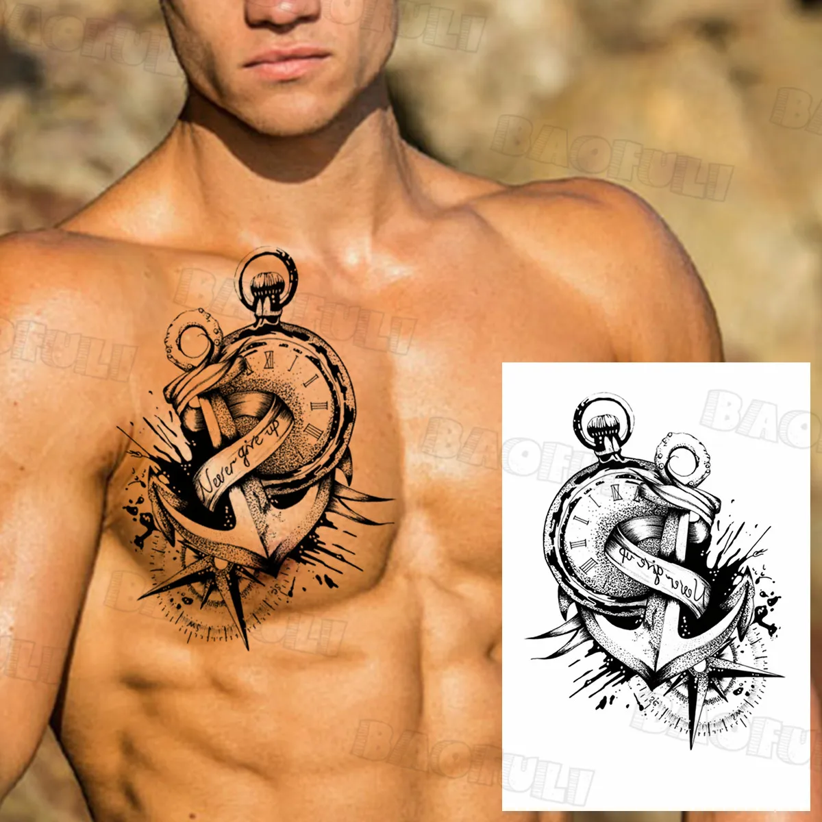 Pirate Ship Tattoo Chest