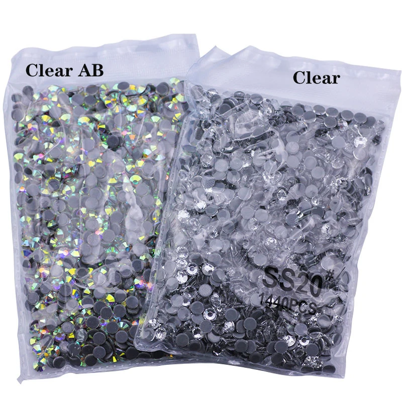 HotFix-cristal-strass-AB-avec-fond-de-colle-DMC-strass-toutes-tailles ...