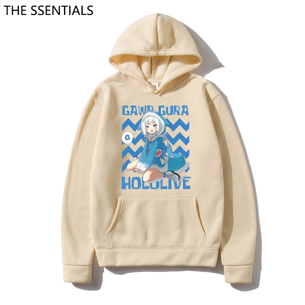 Anime Hololive English VTuber Gawr Gura Hoodie Men Harajuku, 40% OFF
