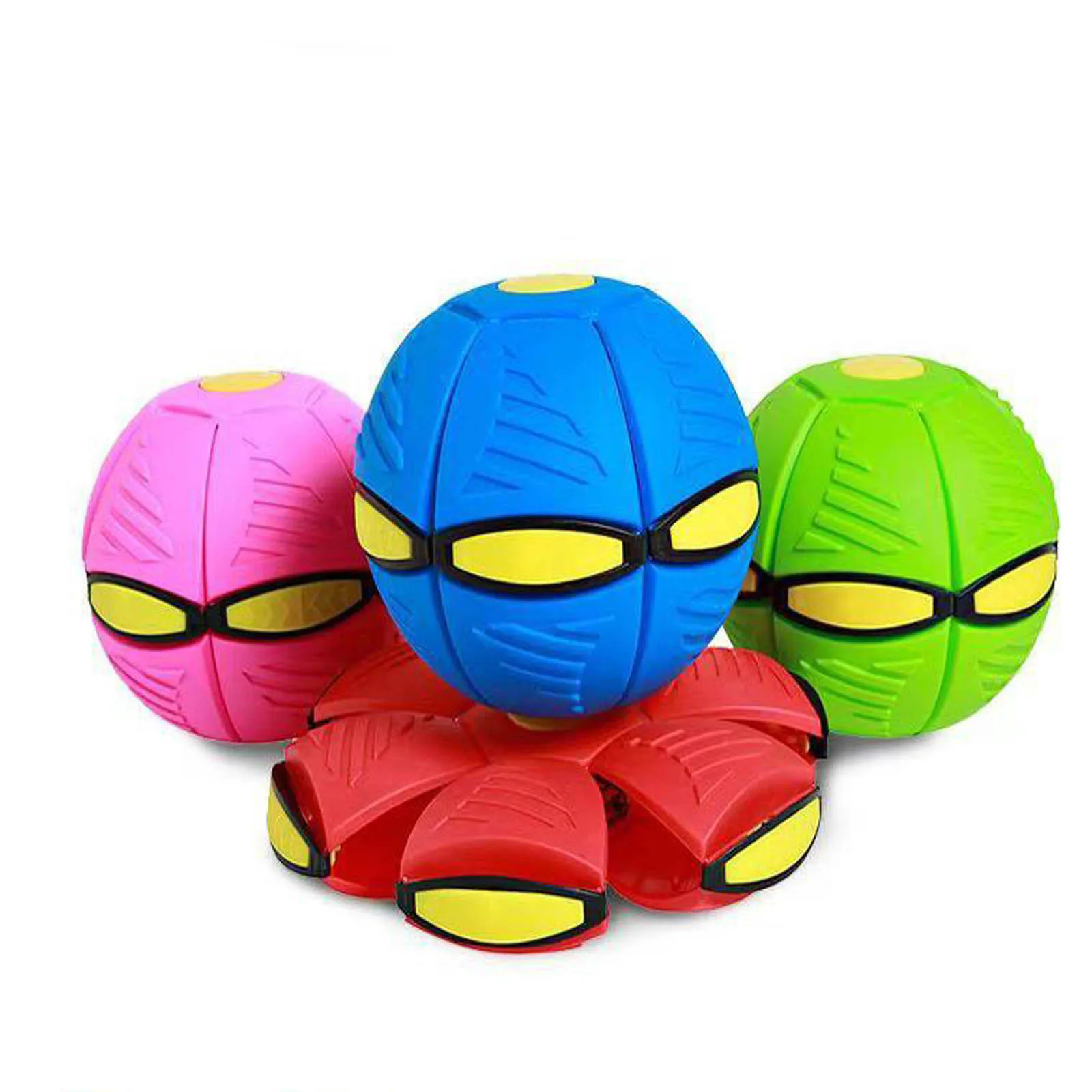 Flying Ufo Flat Throw Disc Ball With Led Light Toy Kid Outdoor Garden ...