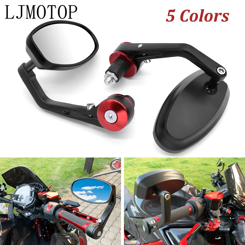 Espelho Da Motocicleta Universal 7 8 Handle Bar End Espelhos