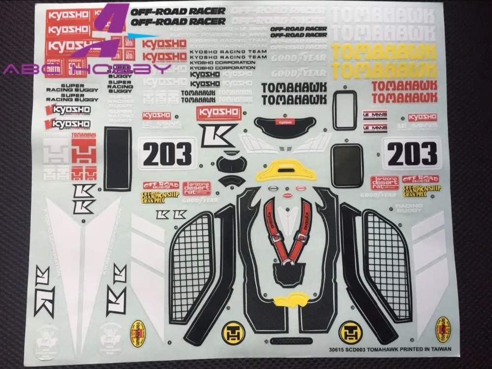 Radio Control Car Stickers Kyosho | Rc Buggy Stickers 1/10 | Stickers ...