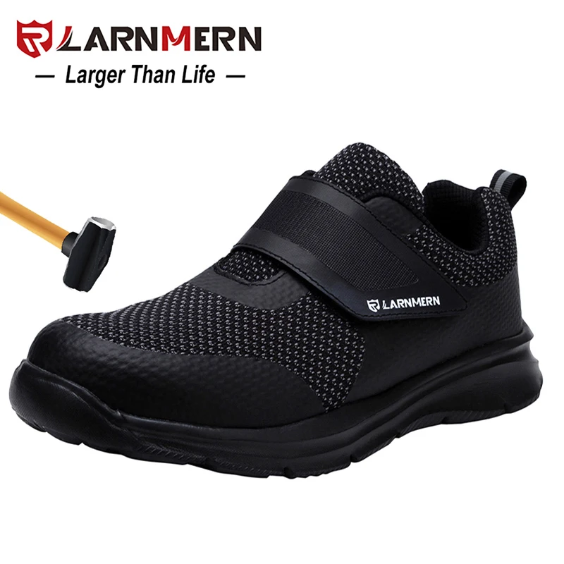 Larnmern Men's Safety Shoes Steel Toe Construction Protective Footwear ...