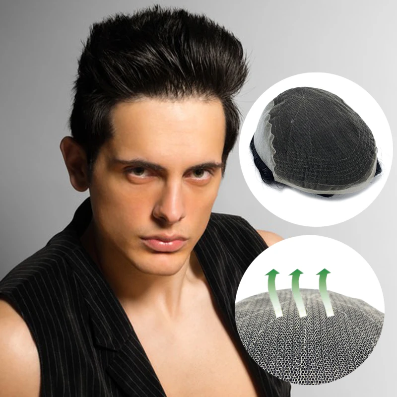 Q6 Base Style Swiss Lace Hair System Mens Replacement Free - AliExpress