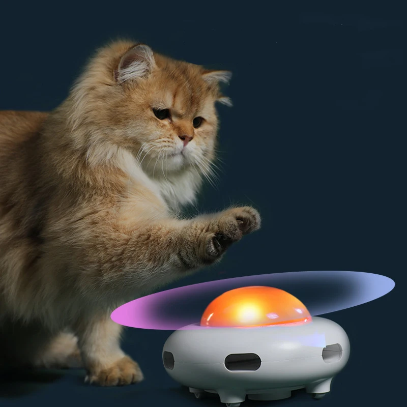 UFO-Pet-Electronic-Smart-Funny-Cat-Turntable-Toy-Intelligent-Funny-Cat ...