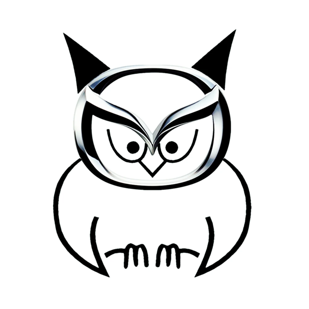 16cm*11.5cm Car Stickers Owl Bird Funny Creative Decals For Mazda 3/6 ...