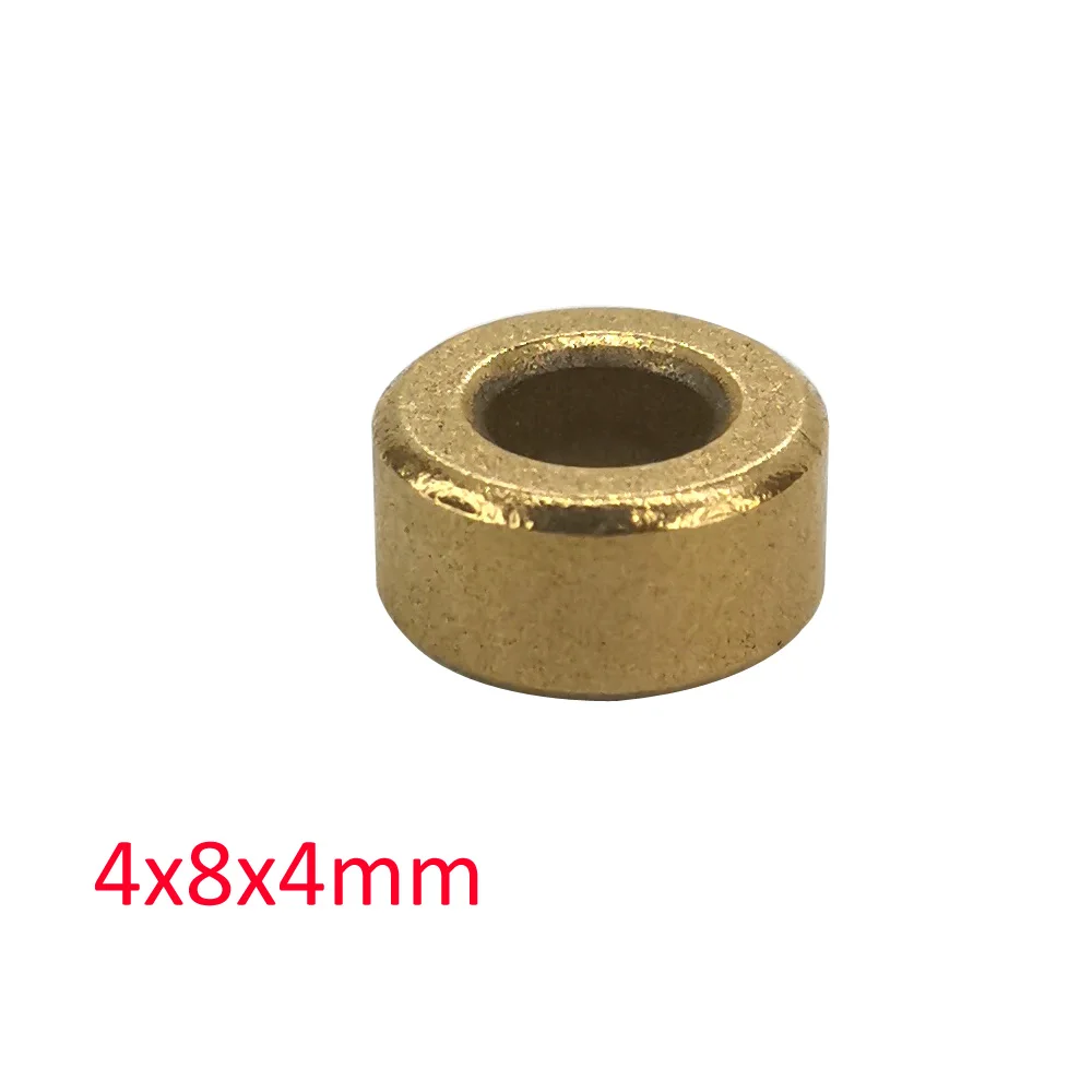2PCS 4x8x4mm Fit for 4mm Pin Mini Bronze Bearing Brass Cylindrical ...