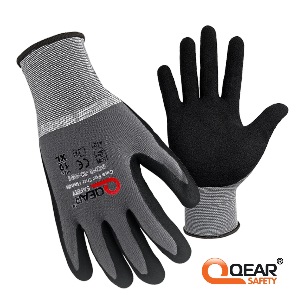 GANT DE CHANTIER,3 pairs pack-M--gants de travail en Nitrile,Micro ...