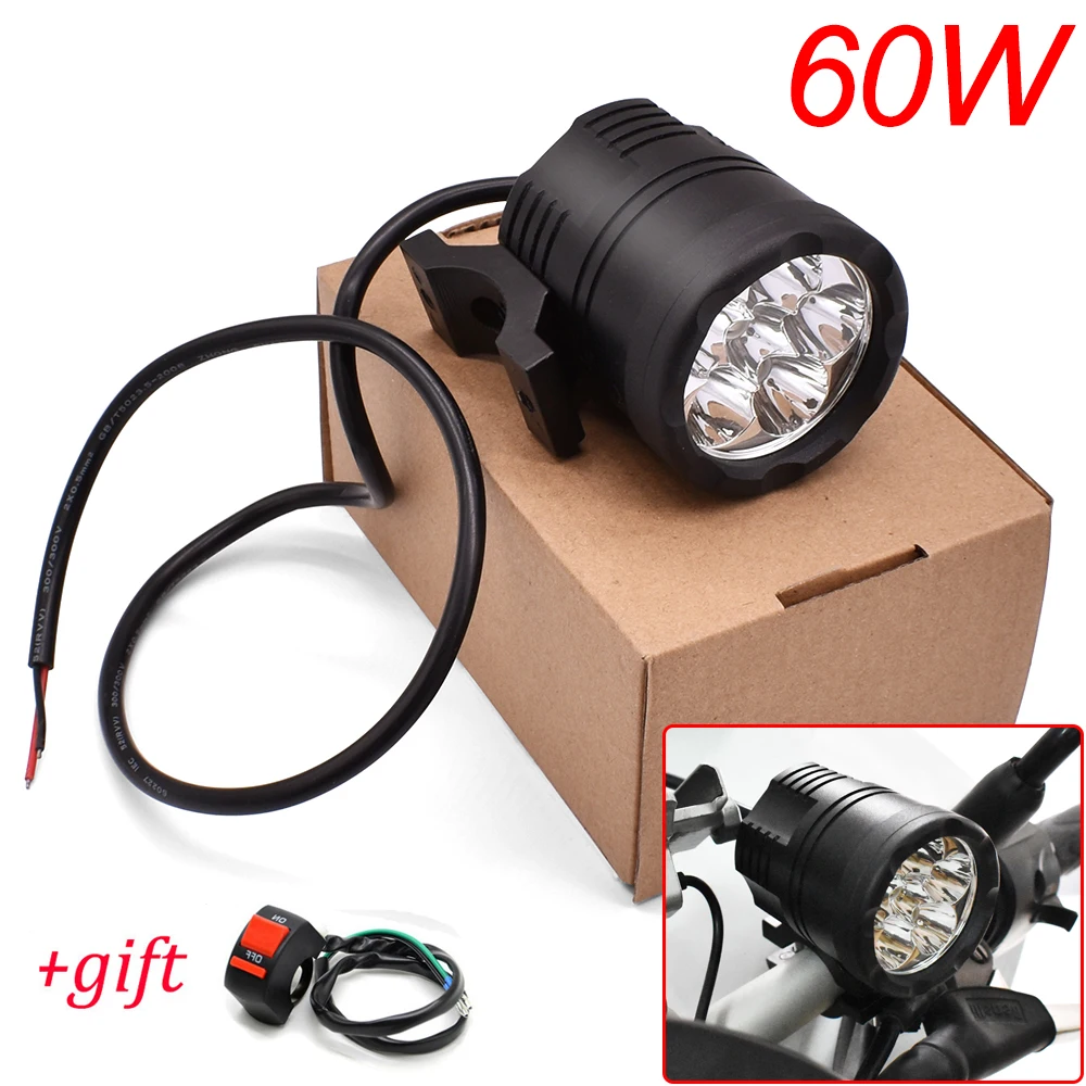 2020 Motorcycle Headlight Auxiliary Lamp 60w Led Moto Spotlight Fog ...