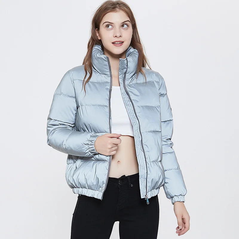 Women Winter Puffer Reflective Jacket | TrendyKate