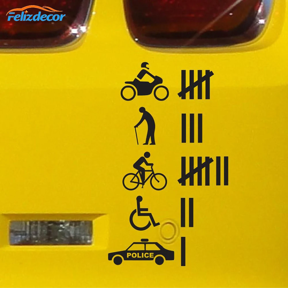 Accident Hit / Kill Count Funny Bumper Sticker Vinyl Cars Decal Car ...