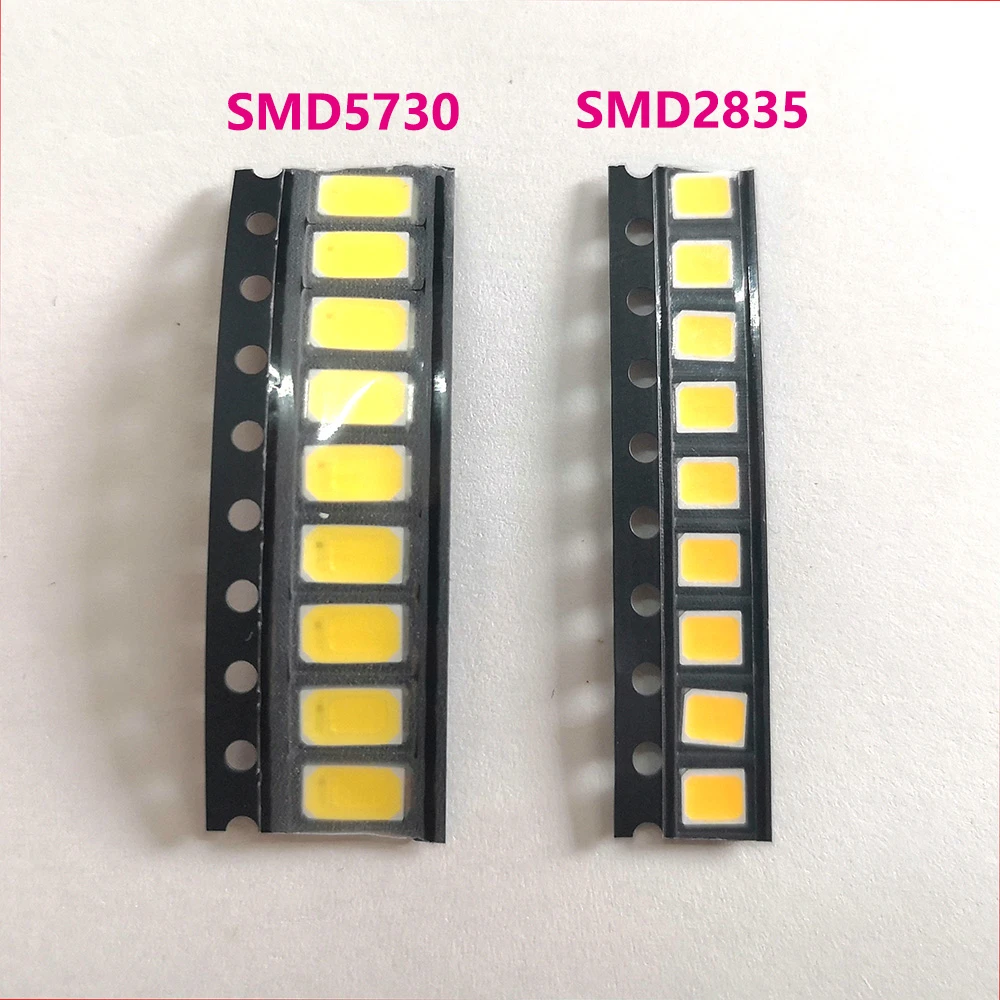 100 개 많은 고품질 SMD2835 SMD5730 구리 3V 60 65LM LED 발광 다이오드 0.5W LED 칩 슈퍼 밝은 ...
