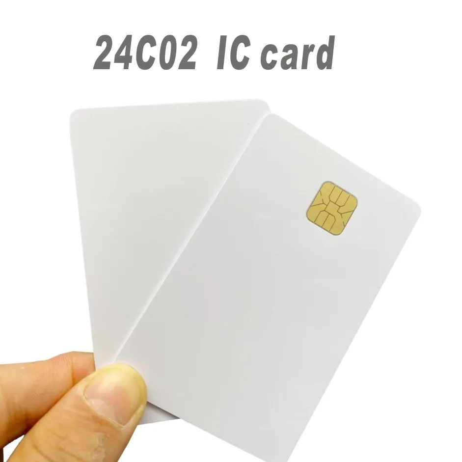 ISO 7816 White AT24C02 Chip contact Smart IC Card with 2K EEPROM Memory ...