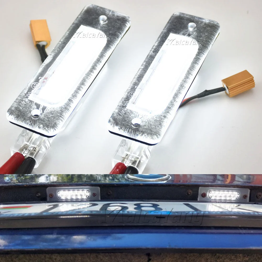 2pieces White LED License Plate Lights Fit For BMW 5 Series E34 M5 518i ...