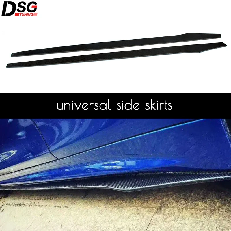 3*3 3K Twill Full Carbon Fiber Side Skirt Extension Side Sills ...