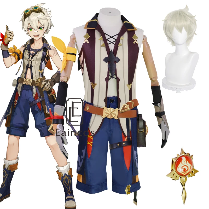 Genshin Impact Bennett Cosplay Costume Anime Game Suit Men Uniform ...