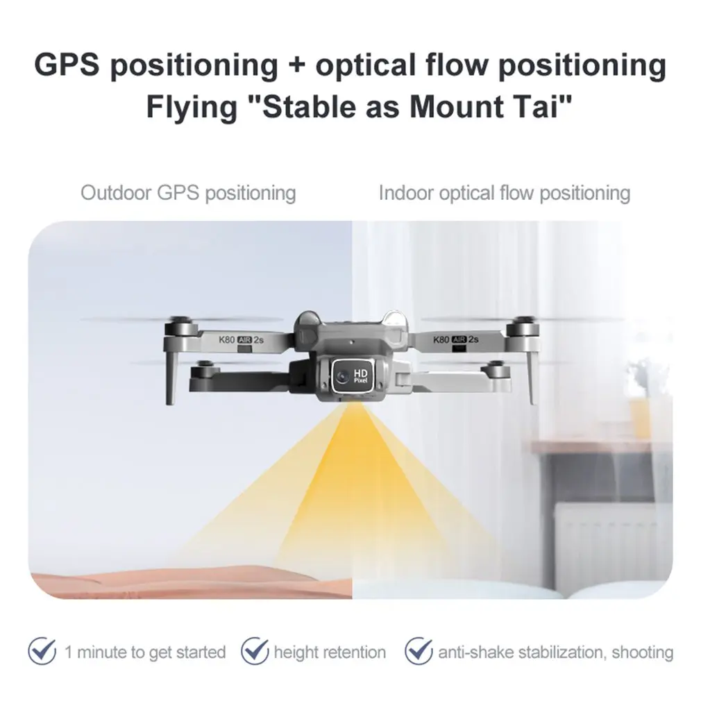 K80 Air2s 2021 New GPS Drone Professional Brushless Motor 4K Ultra HD Camera – 5 Star Drones
