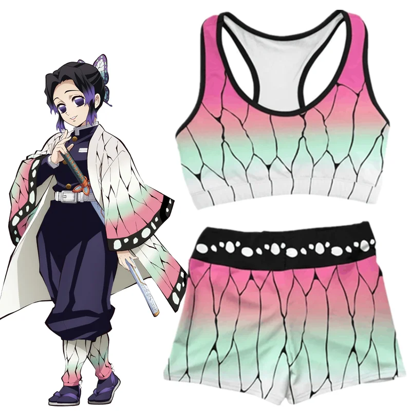 Anime-Demon-Slayer-Cosplay-Costume-Swimsuit-Kochou-Shinobu-Gym-Sport ...