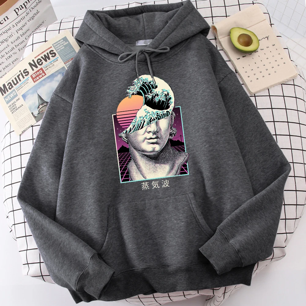 Great Wave Vaporwave Prints Hoodie - UrbanWearOutsiders