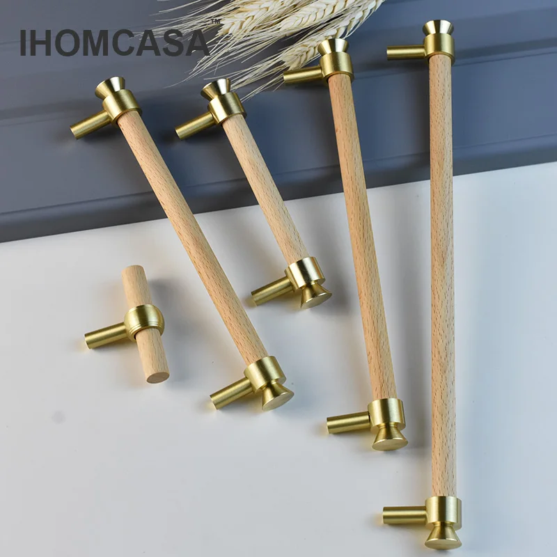 Kitchen Furniture Handle Brass | Brass Cabinet Door Handle Pull - Wood ...