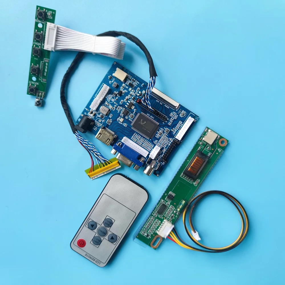 Placa de controlador lcd vga para tela lcd, kit de painel compatível ...
