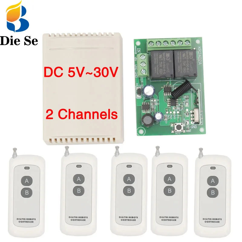 Sistema-de-controle-remoto-rf-433mhz-universal-sem-fio-comutador-dc-5v ...