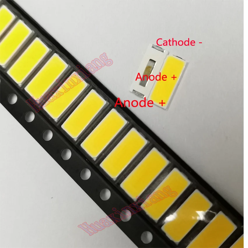 100 개/몫 SMD LED 7030 6V 따뜻한 흰색 100 110LM 3000 3200K|smd led 7030|smd ...