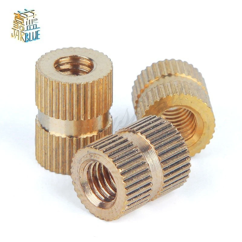 100pcs/50pcs/20pcs M2 M2.5 M3 M4 M5 M6 M8 Brass Insert Nut Injection Molding Brass Knurled ...