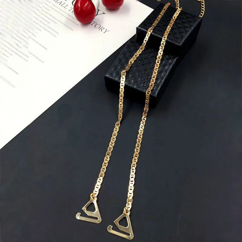 Women Bra Metal Golden Straps Chain Underwear Adjustable Simple Style ...