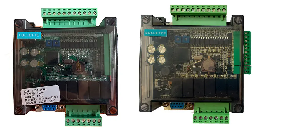 FX3U 14MR FX3U 14MT PLC 산업용 제어 보드 8 입력 6 출력 6AD 2DA 및 RS485 RTC FX1N 및 ...