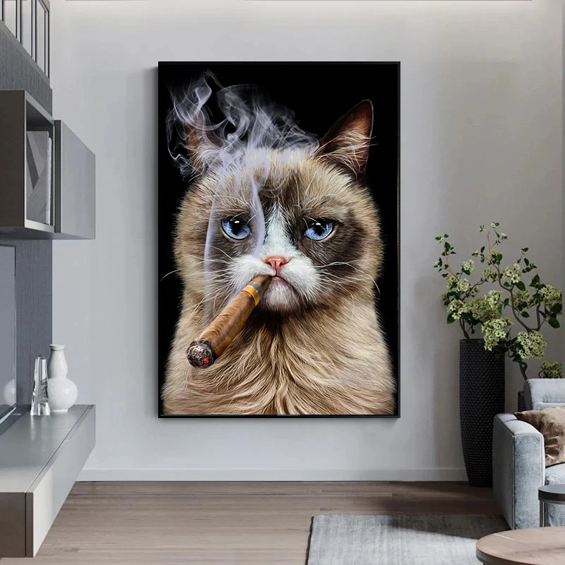 Cat Smoking Cigar