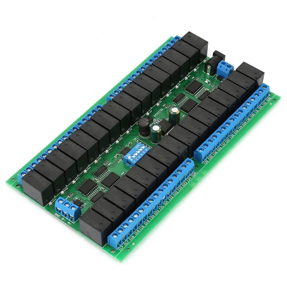 Taidacent RS485 Relay Board 8/16/32 Channel 12V Modbus RTU Protocol ...