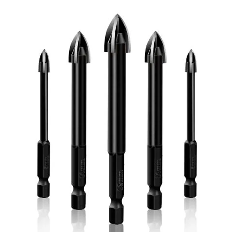 Cross Hex Tile Bits Glass Ceramic Concrete hole saw Triangle Drill Size ...