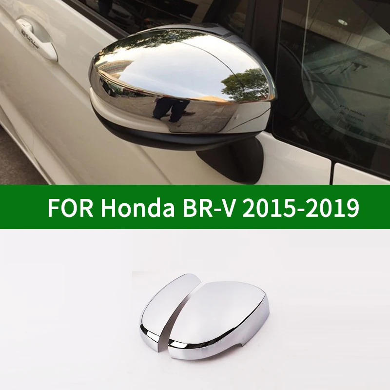 For-Honda-BR-V-2015-2019-car-Rearview-mirror-cover-trim-BRV-chrome ...