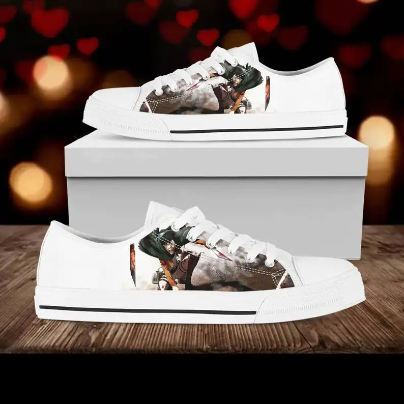 Levi Ackerman Custom Shoes Casual Sneakers Shoes For Man High For Men ...