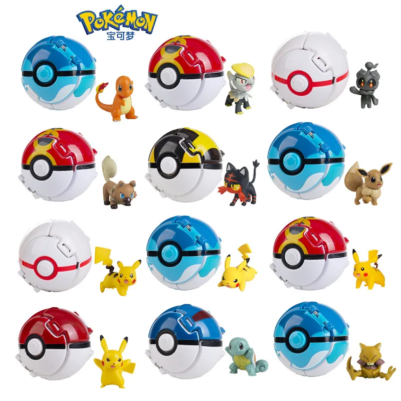Pokemon-Explode-Elf-Ball-Anime-Figure-Pikachu-Charmander-Squirtle ...