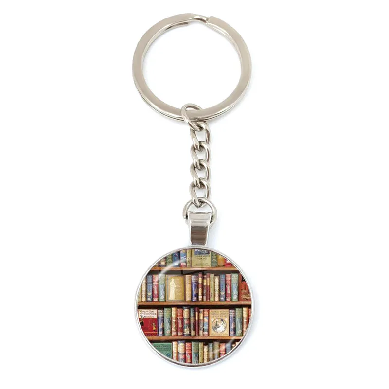 2021 Nostalgic Books Photo Keychain Books Lovers Key Ring Jewelry ...
