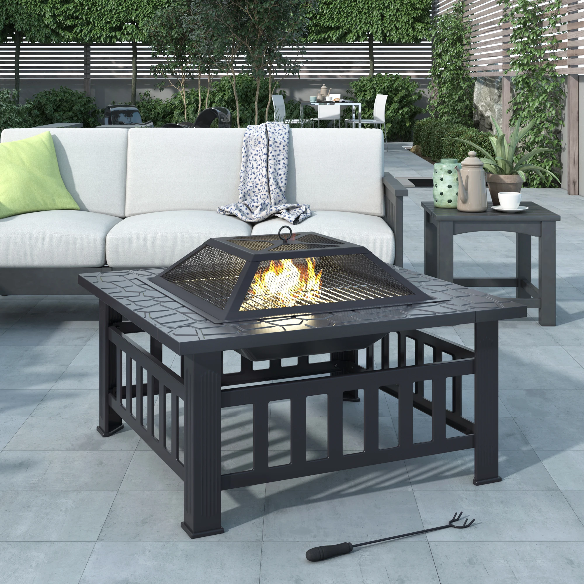 Portable Fire Pit Square