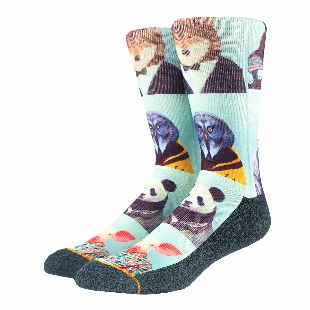 Men's Thick Funny Animal Print Long Socks|socks men animals|sock dress ...