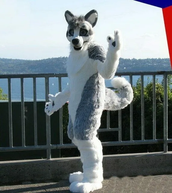 Wolf Dog Husky Mascot Fursuit Furry Cosplay Costume - AllCosplay.com