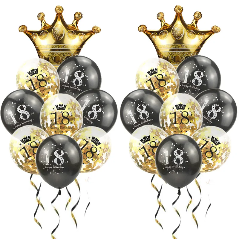 18 Birthday Party Helium Balloons 18 Years Baloon Birthday Party ...