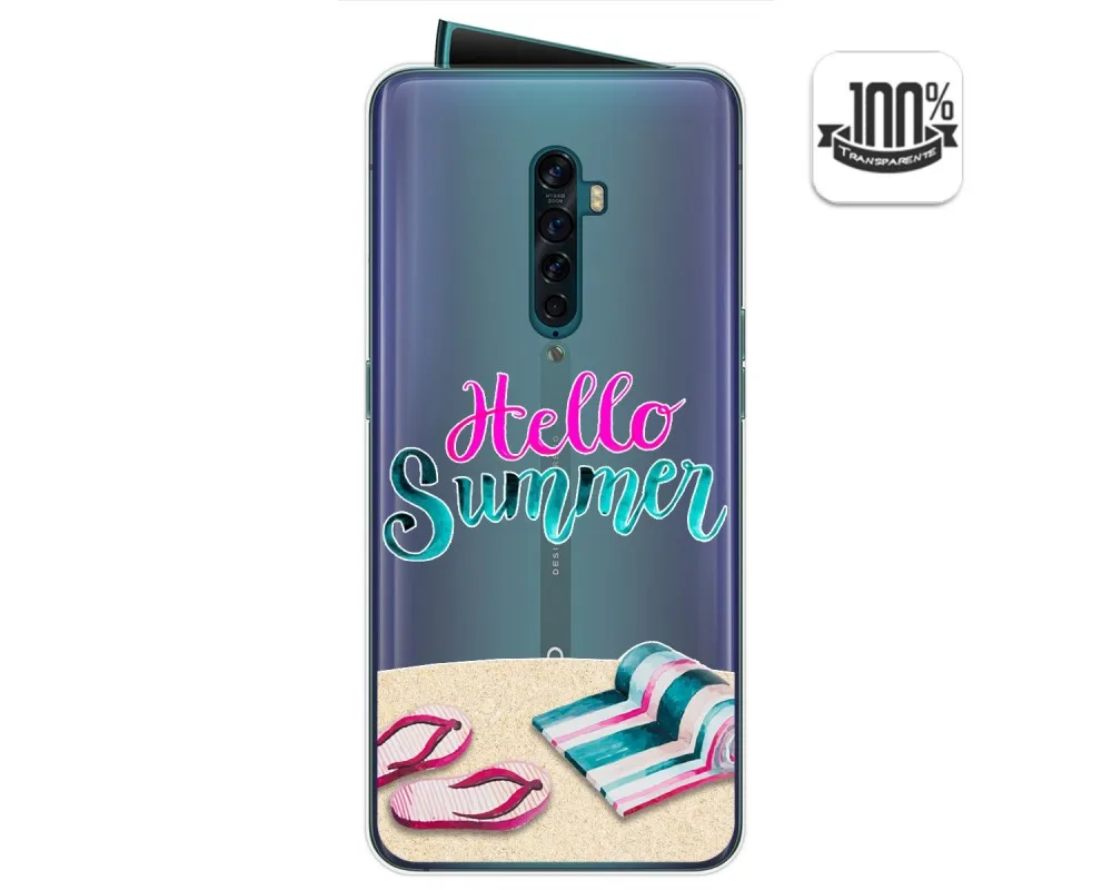 Transparent Gel Case For Oppo Reno 2 Design Summer Drawings - Mobile ...