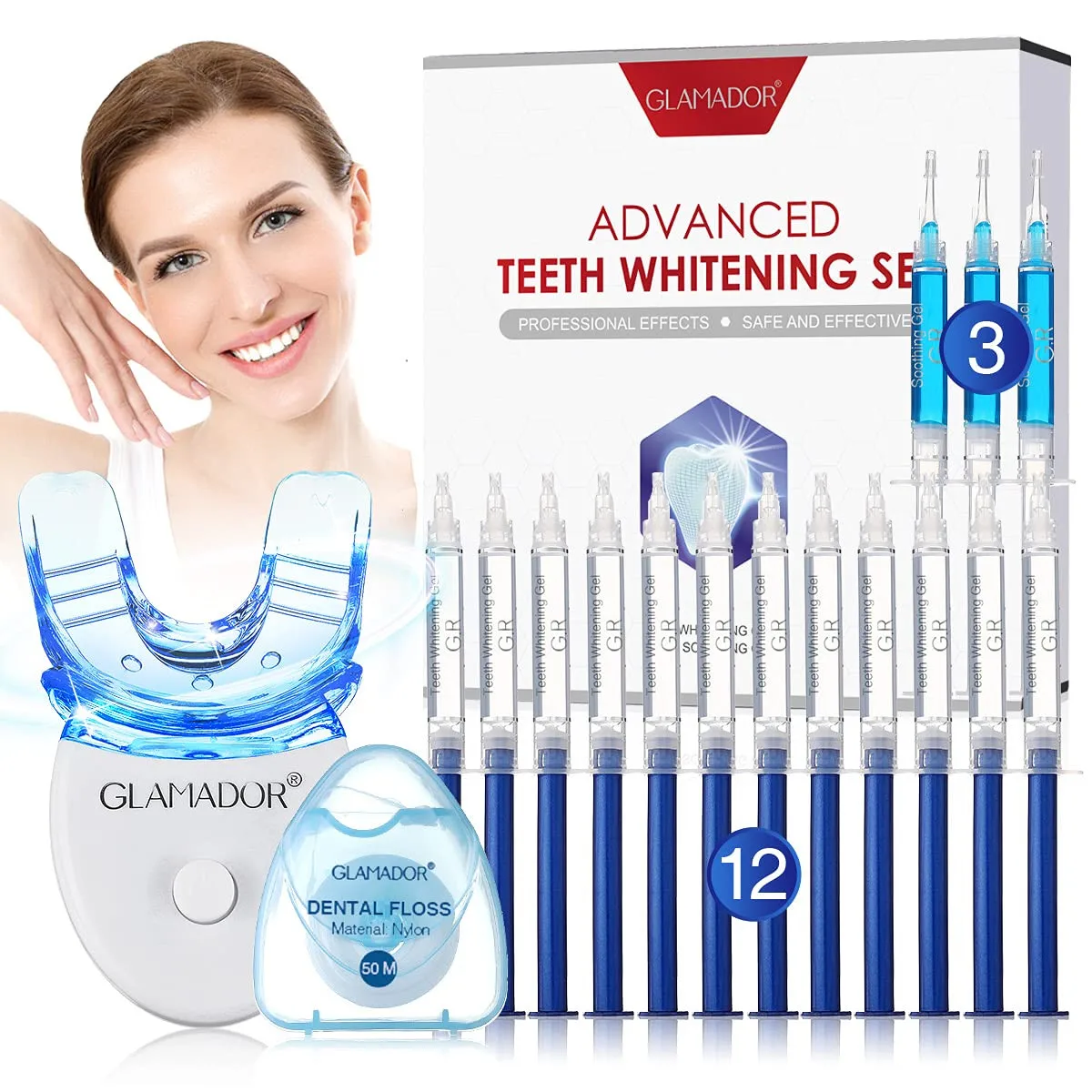 Dental Zähne Bleaching Kit LED Licht 35% Harnstoff Peroxid Dental Gel ...