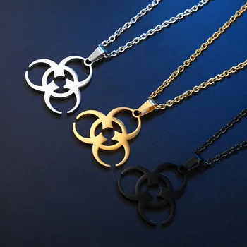 Biohazard Necklace Stainless Steel Biohazard Pendant Warning Sign Game ...