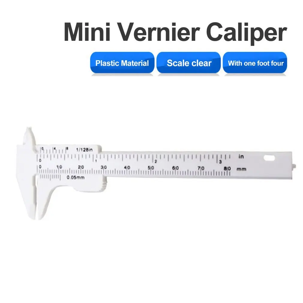 Mini Plastic Vernier Caliper Gauge Micrometer 80MM Mini Ruler Accurate ...