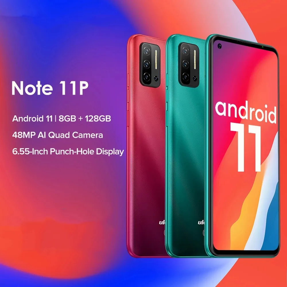 Note 11p 6.55 4g Mobile Phone Android 11 Octa Core Case Sim - AliExpress