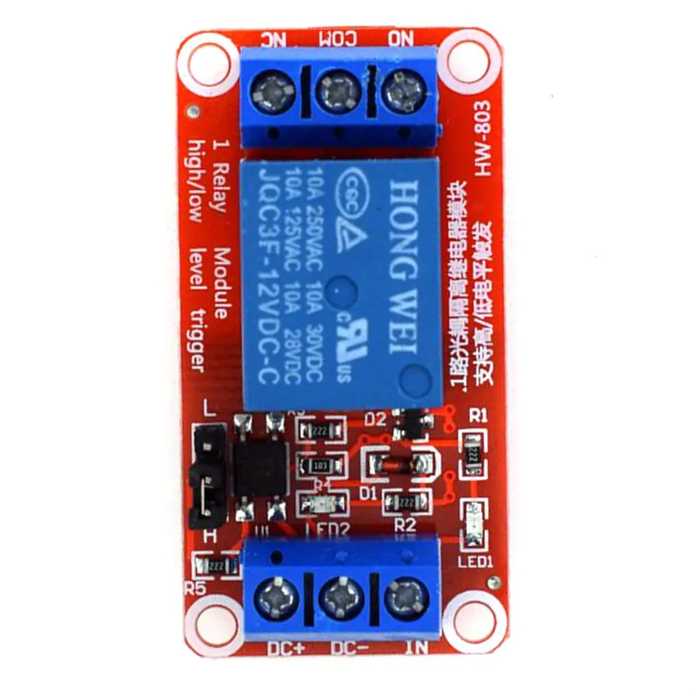 Hw 803 B1 Way Relay Module With Optocoupler Isolation Support High And Low Level Trigger One Way ...