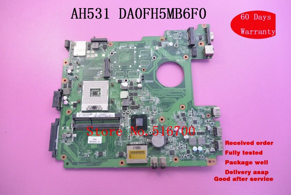 Original Mainboard For Fujitsu Lifebook AH531 HM65 Laptop Motherboard ...