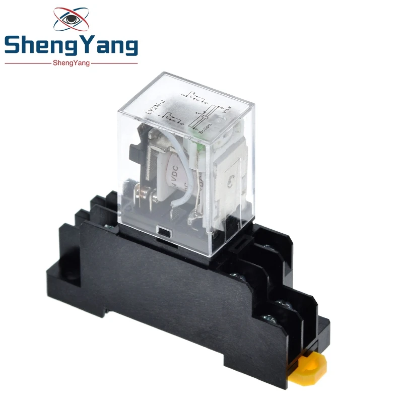 ShengYang AC 코일 전원 릴레이, LY2NJ DPDT 8 핀 HH62P JQX 13F, 소켓 베이스, OK, 12V ...