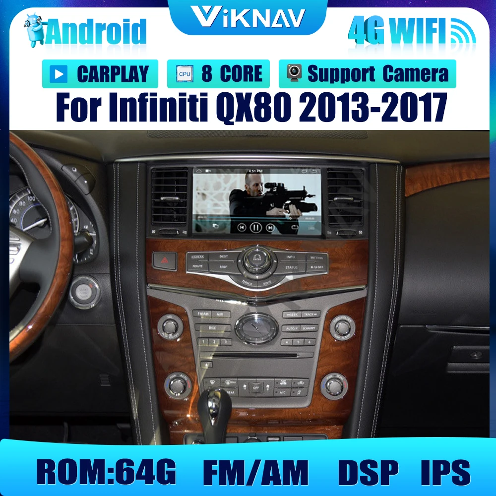 8inch Android car autoradio car For Infiniti QX80 2013-2017 GPS navi ...